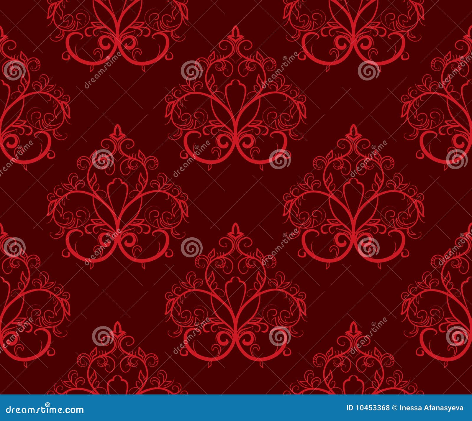 Red seamless pattern stock vector. Illustration of antique - 10453368