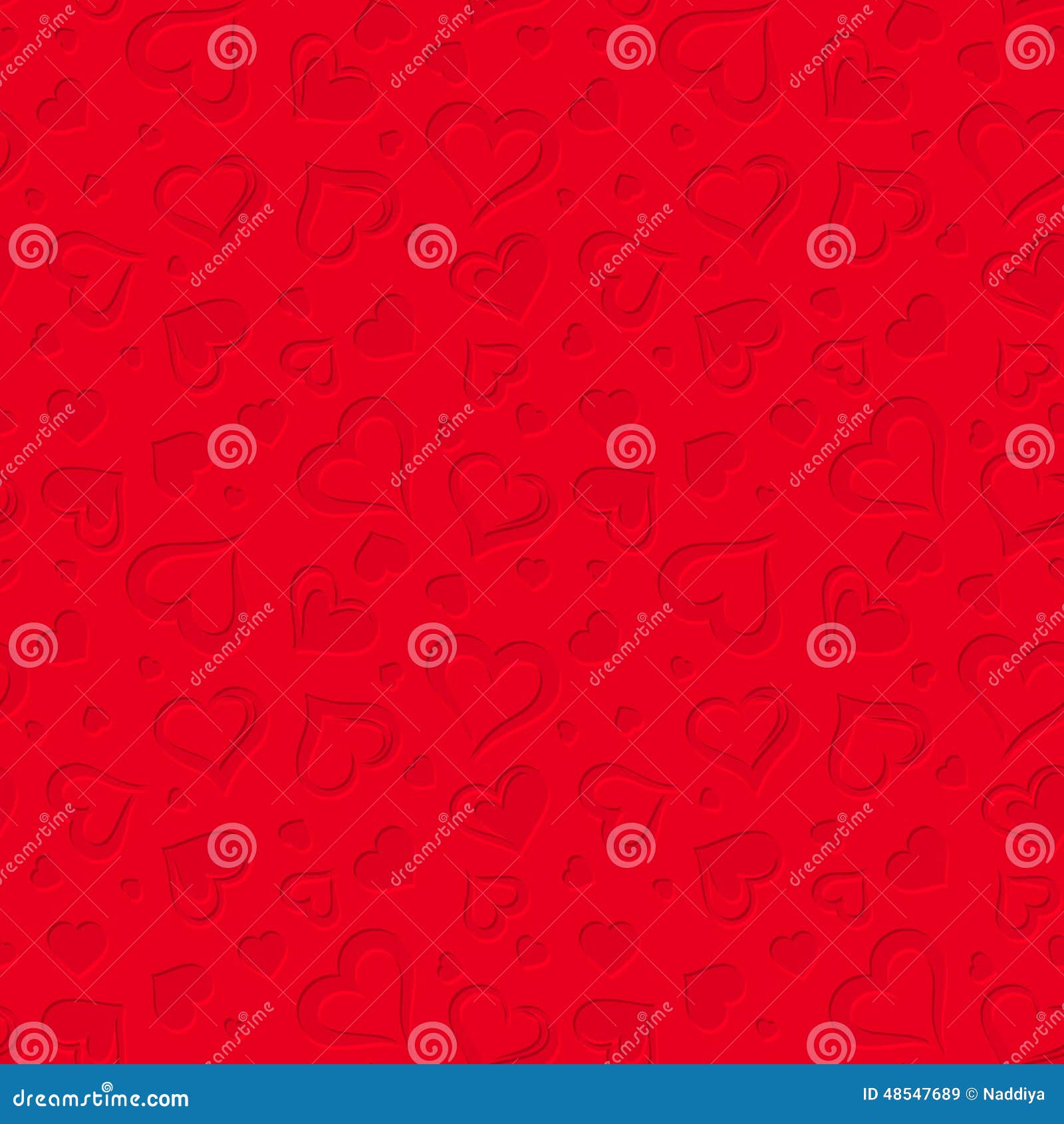 Red Seamless Pattern with Hearts. Vector Illustration. Stock ...