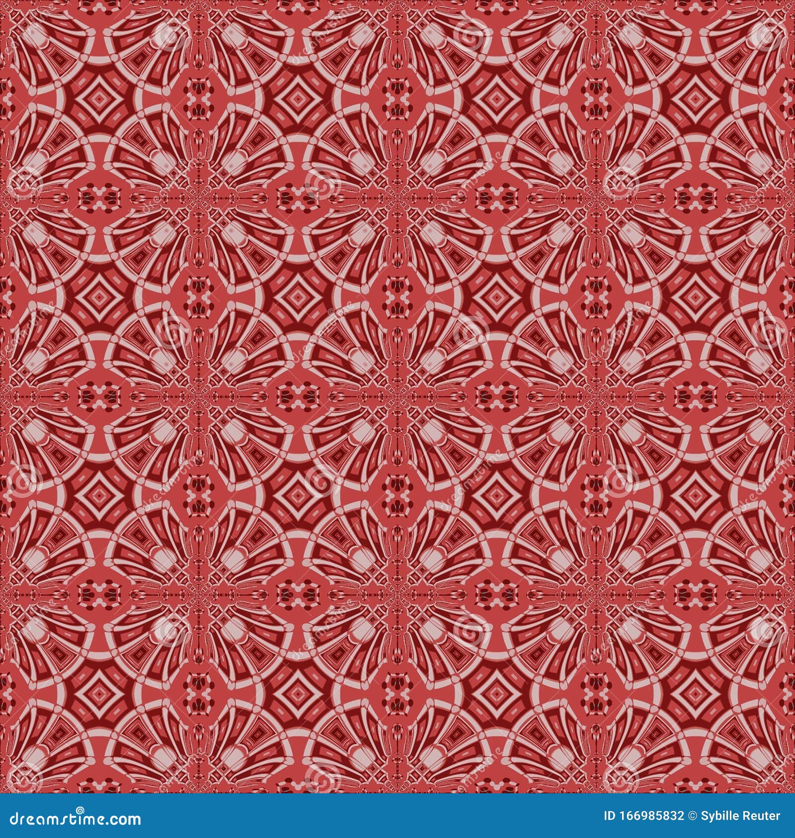 Red Summer Tile Repeating Pattern Stock Illustration - Illustration of ...
