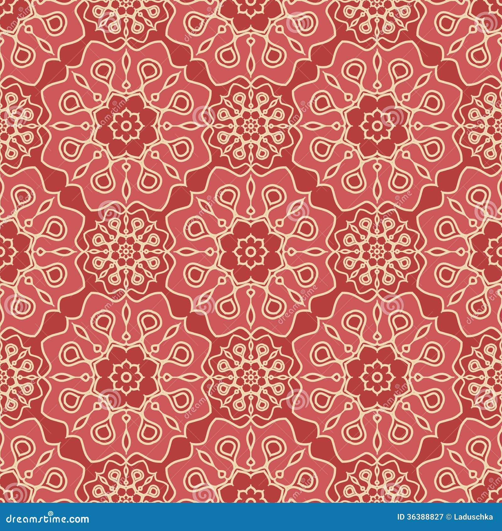 Red seamless pattern. stock vector. Illustration of ornament - 36388827