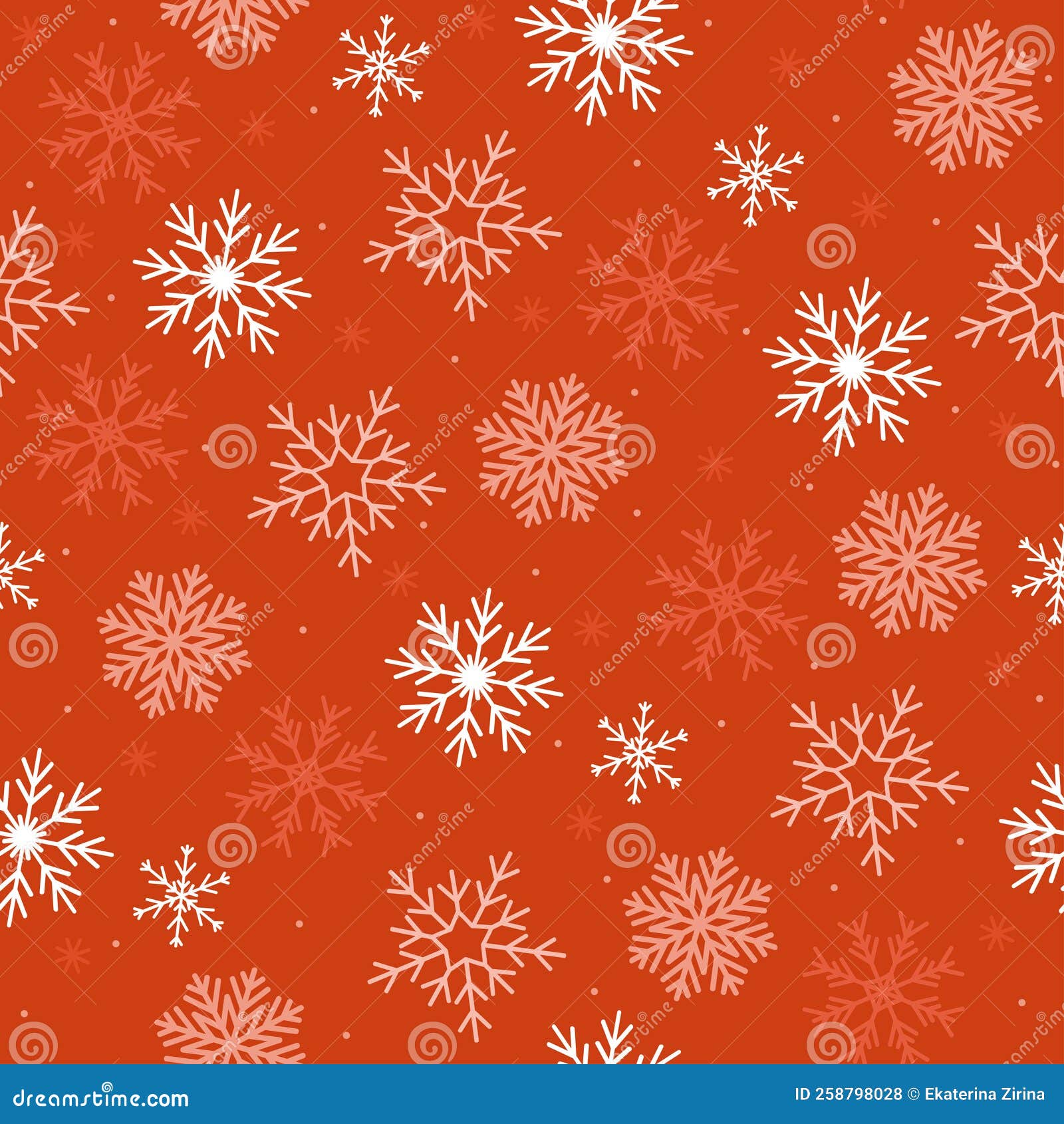 Red Seamless Pattern with Snowflakes. Vector Graphics Stock ...