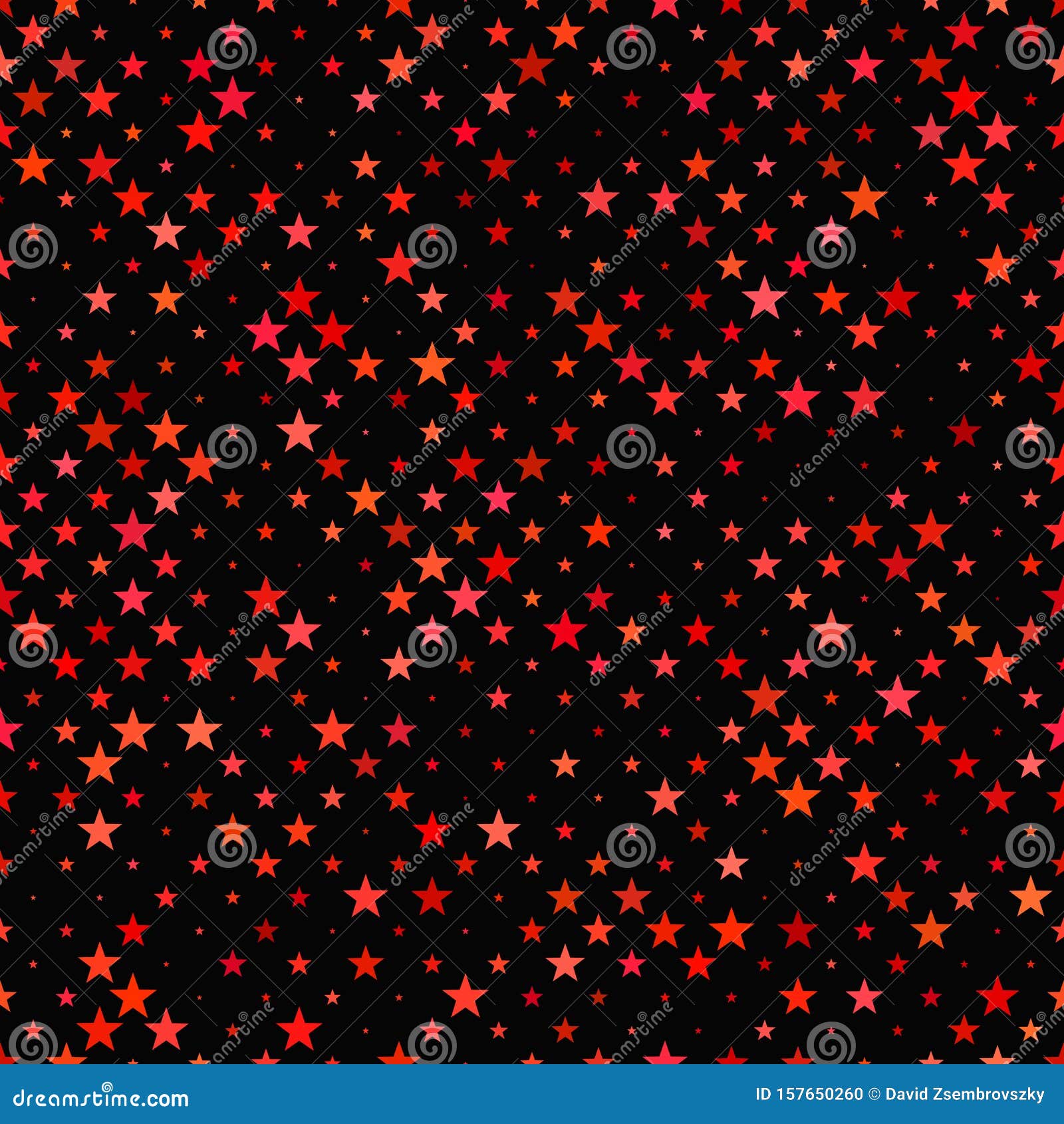Red Seamless Pentagram Star Pattern Background - Vector Design Stock ...