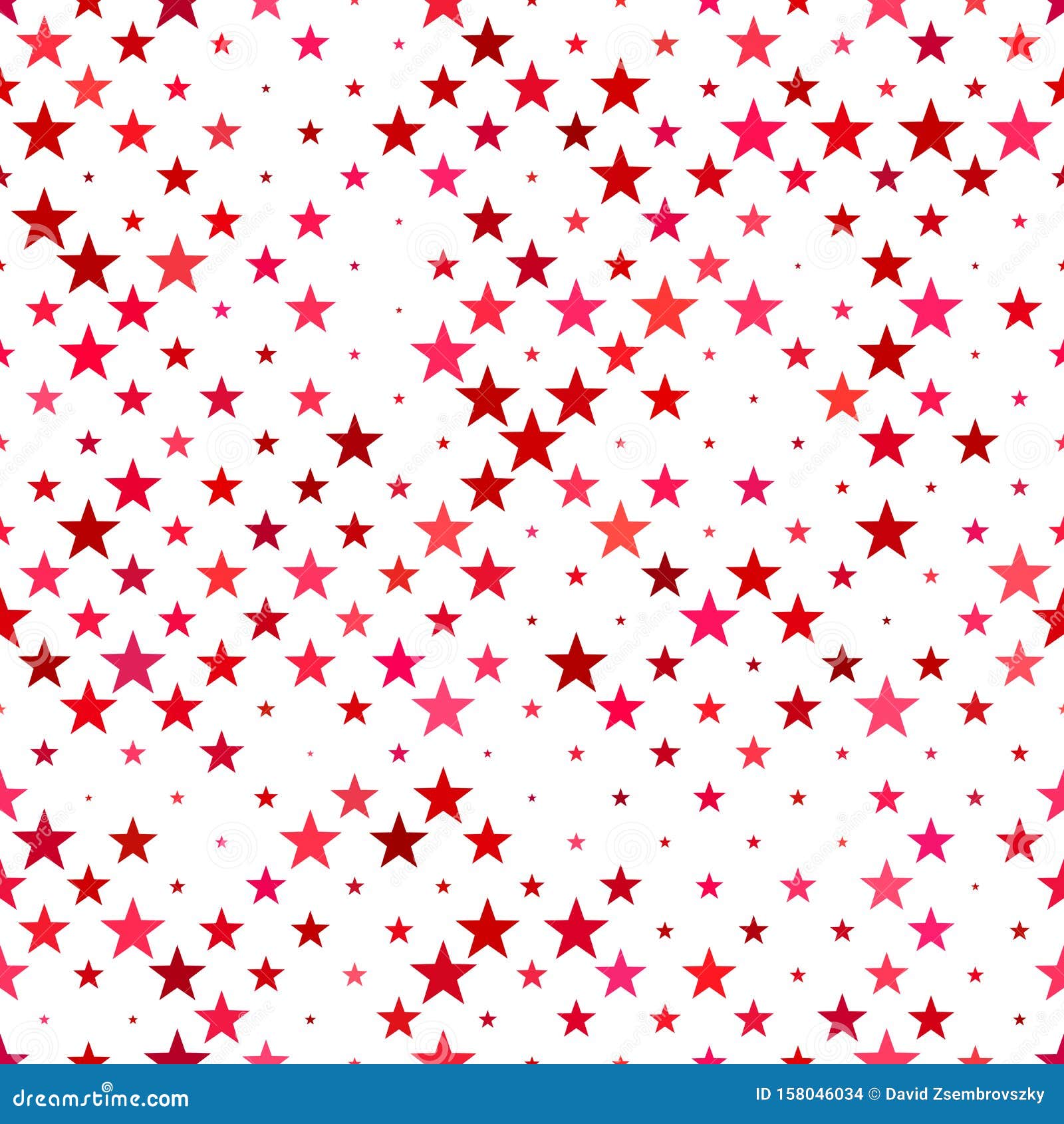 Red Seamless Pentagram Star Pattern Background - Vector Design Stock ...