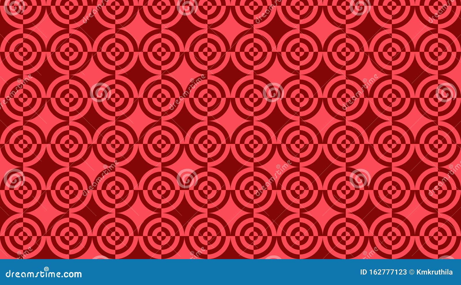 Red Seamless Quarter Circles Background Pattern Illustration Stock ...