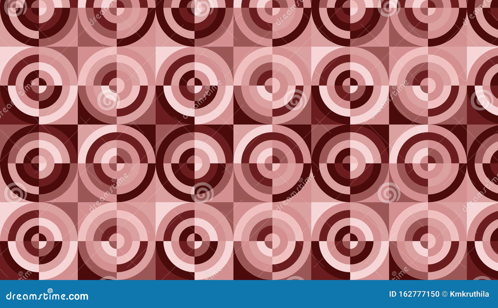 Red Seamless Quarter Circles Pattern Vector Art Stock Vector ...