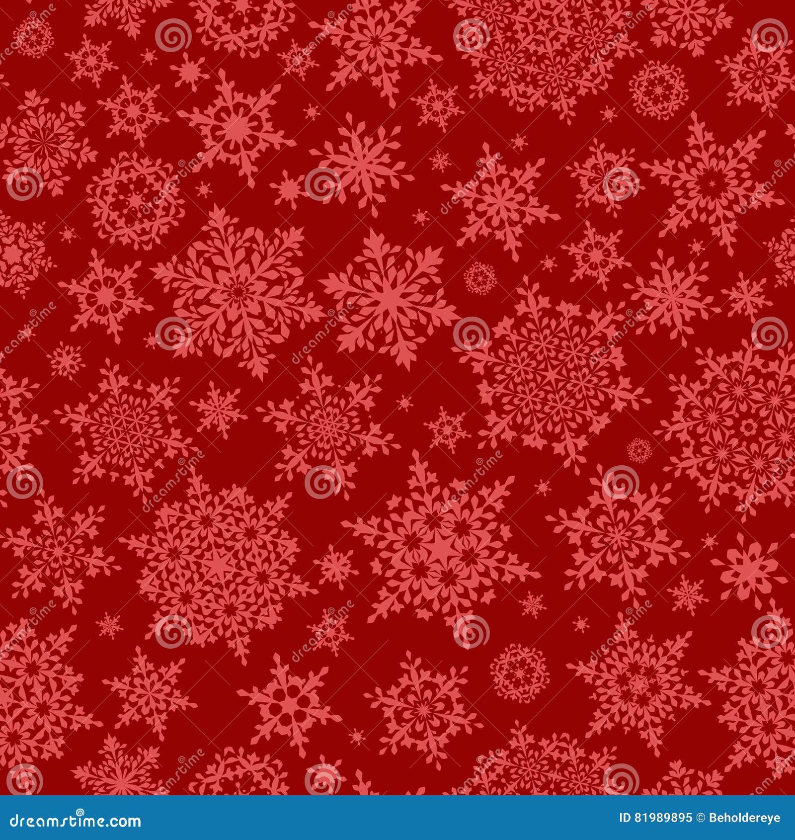 Red Seamless Snowflake Pattern. EPS 10 Stock Vector - Illustration of ...