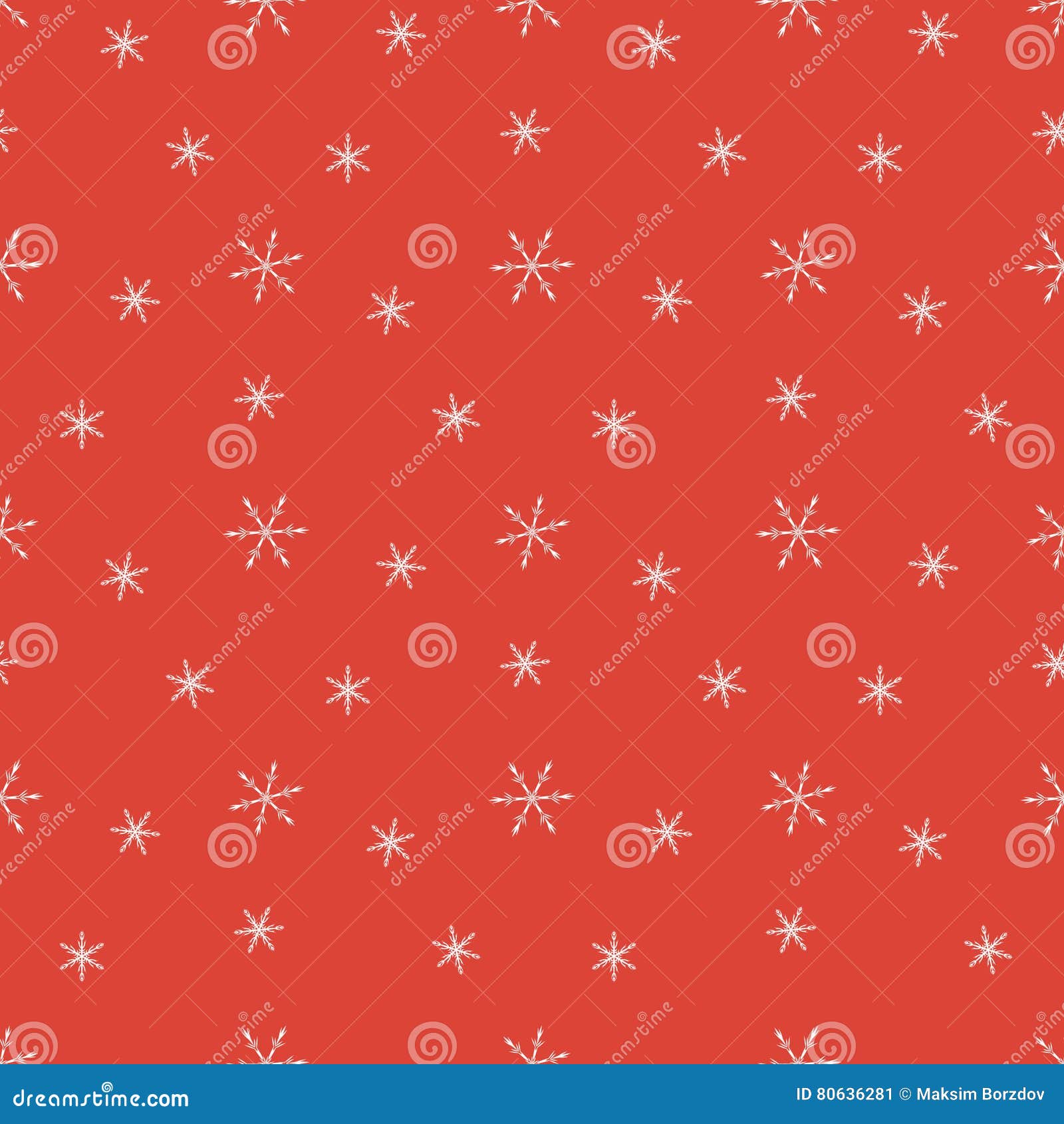 Red Seamless Snowflake Pattern Stock Vector - Illustration of season ...