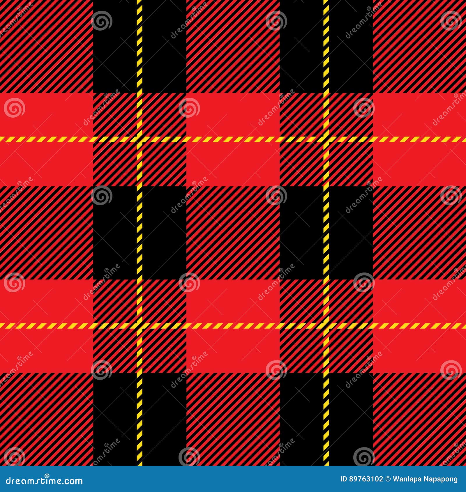 Red Seamless Tartan Plaid Pattern Stock Vector - Illustration of tartan ...