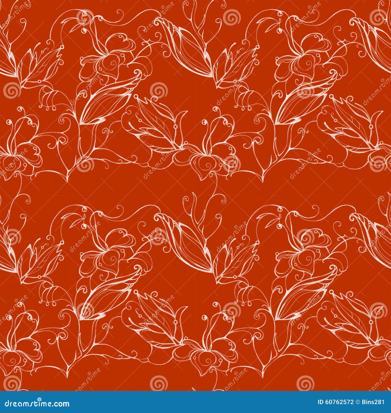 Red seamless stock illustration. Illustration of floral - 60762572