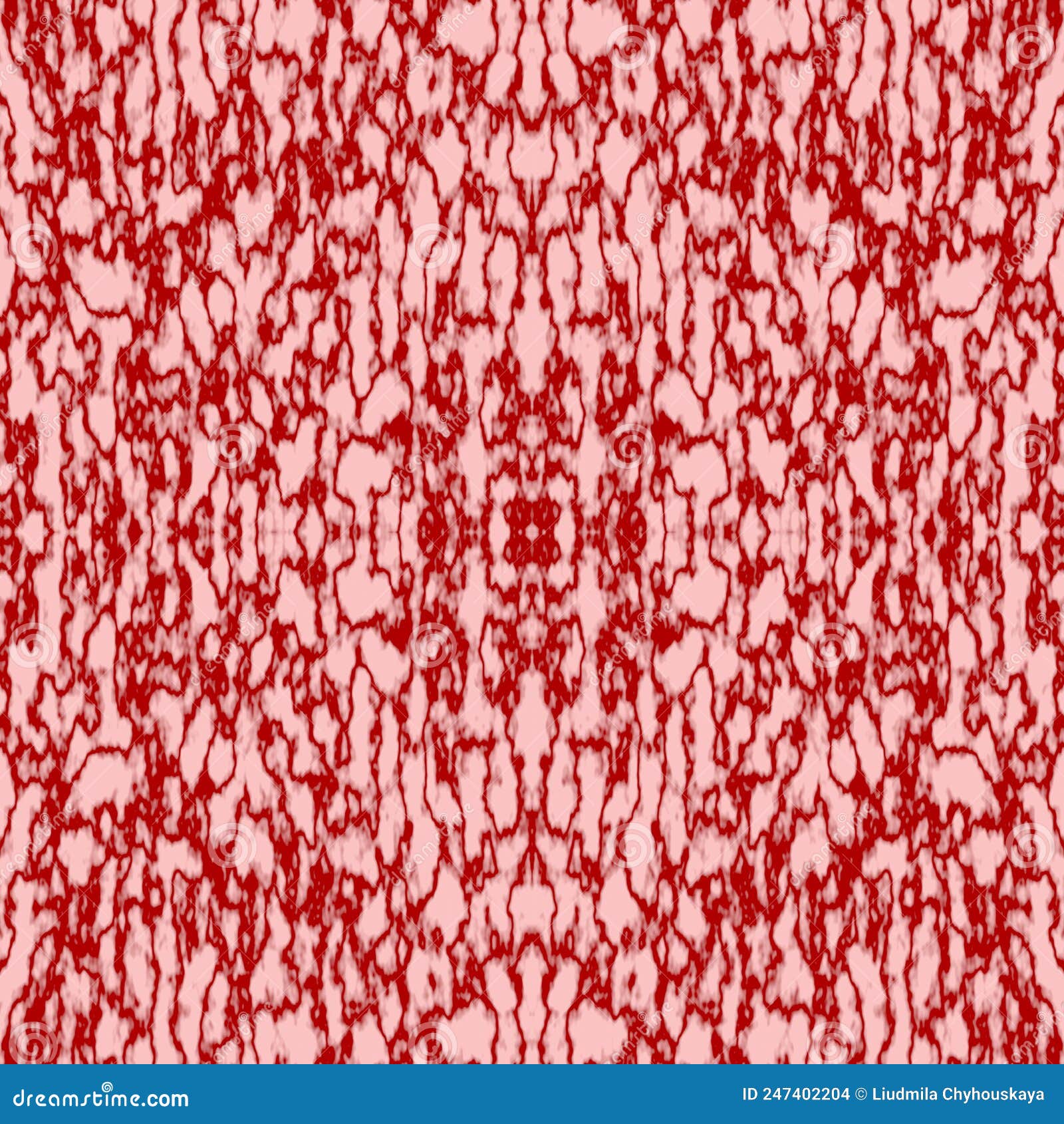 Red Seamless Texture. Red Abstraction with Symmetrical, Mirror Patterns ...