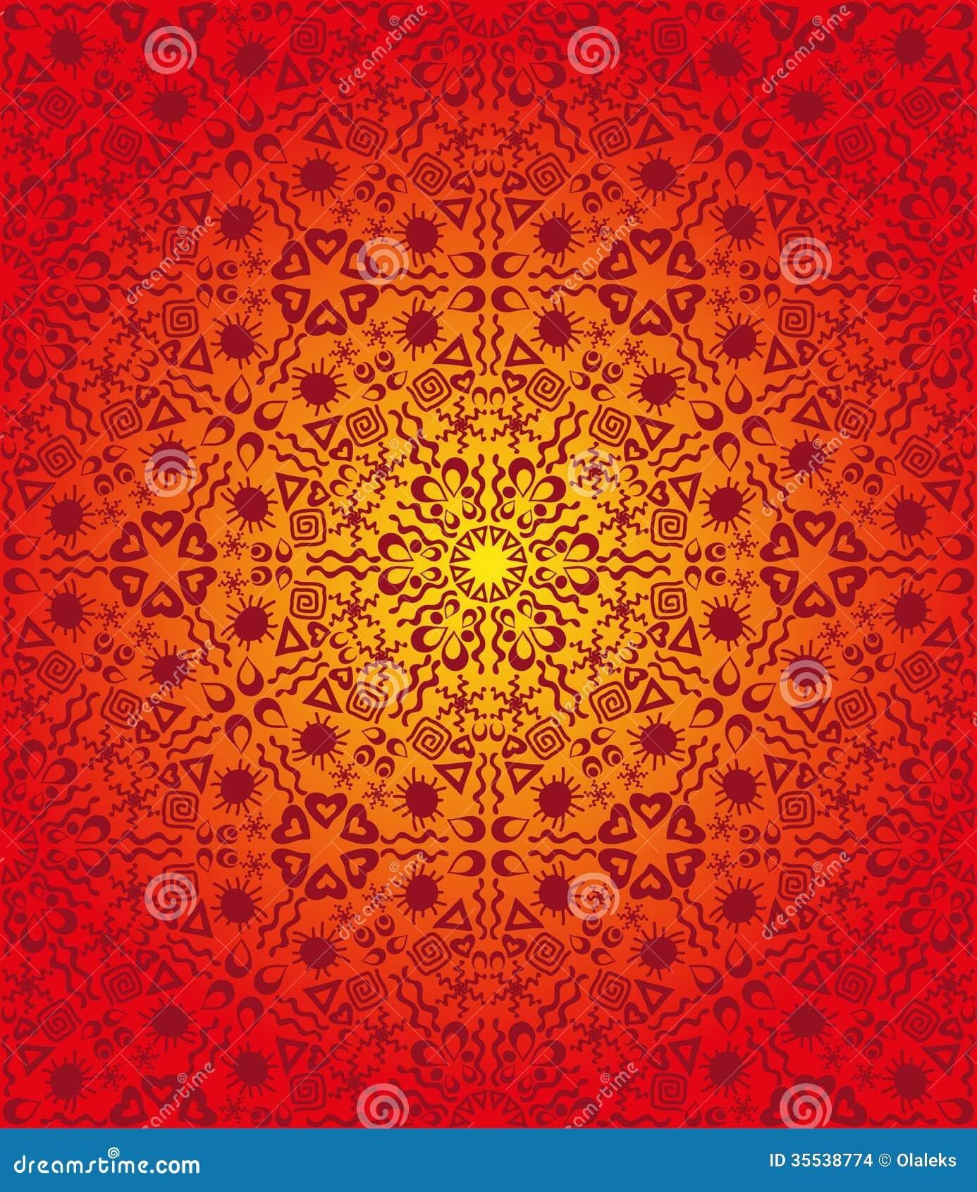 Red Seamless Tribal Pattern Stock Vector - Illustration of vintage ...