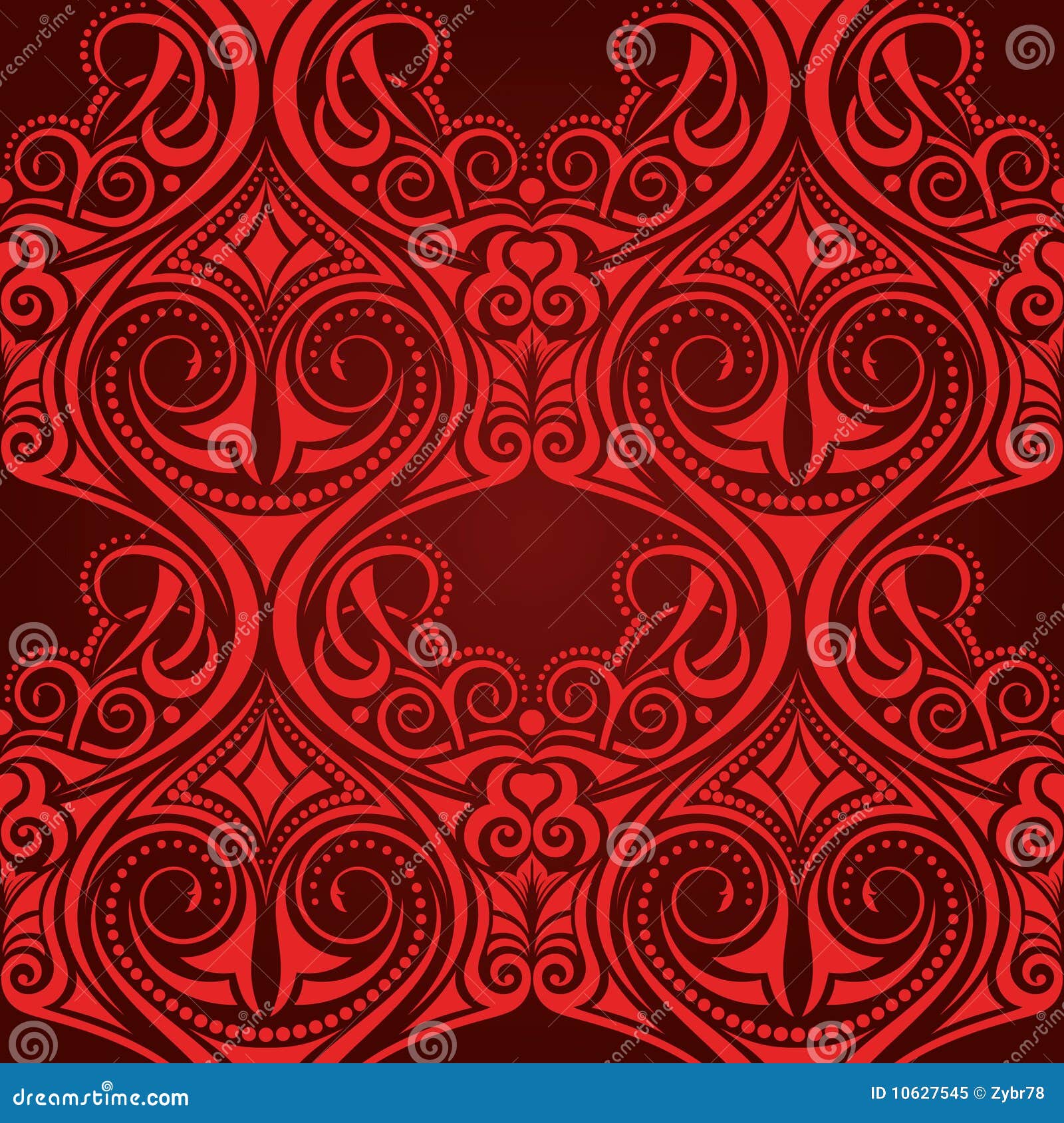 Red seamless wallpaper stock vector. Illustration of floral - 10627545