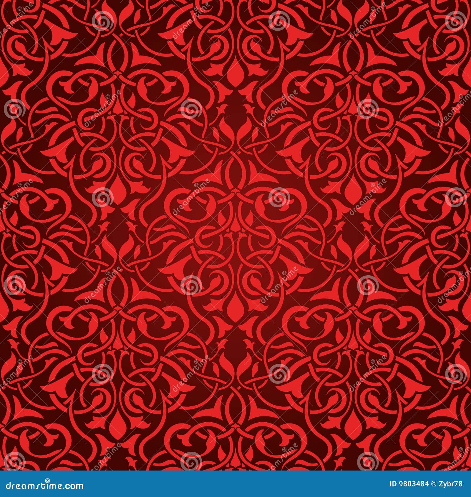 Red seamless wallpaper stock vector. Illustration of seamless - 9803484