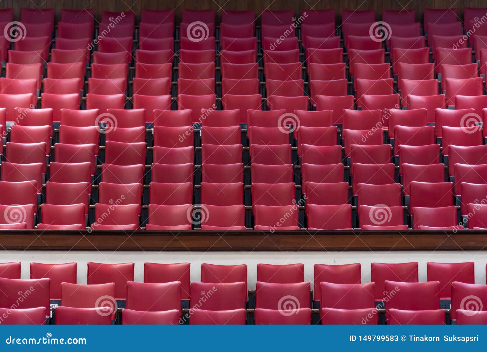 Red seat in theater stock image. Image of drama, conference - 149799583
