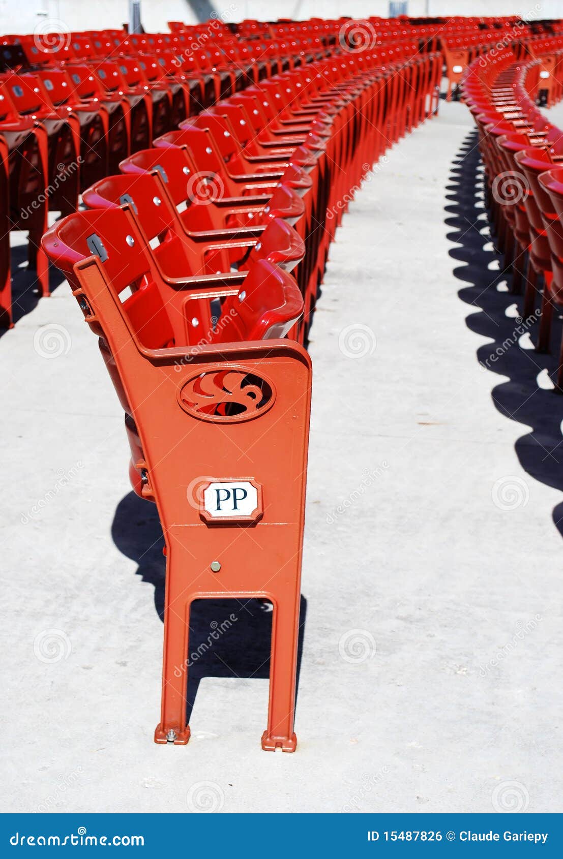 Red seats stock photo. Image of seven, entertainment - 15487826
