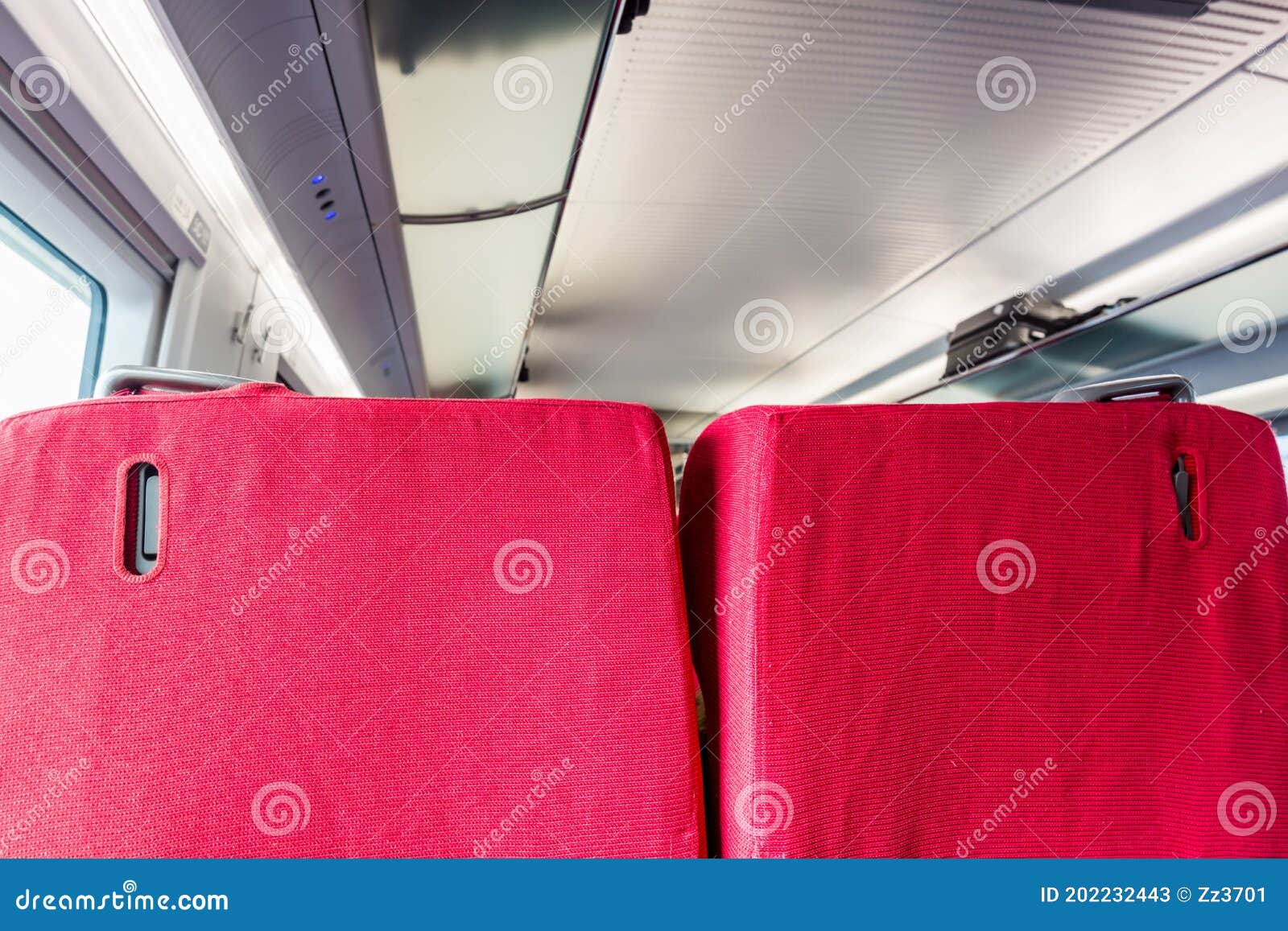 Red Seats in Chinese CRH High Speed Bullet Train Stock Image - Image of ...