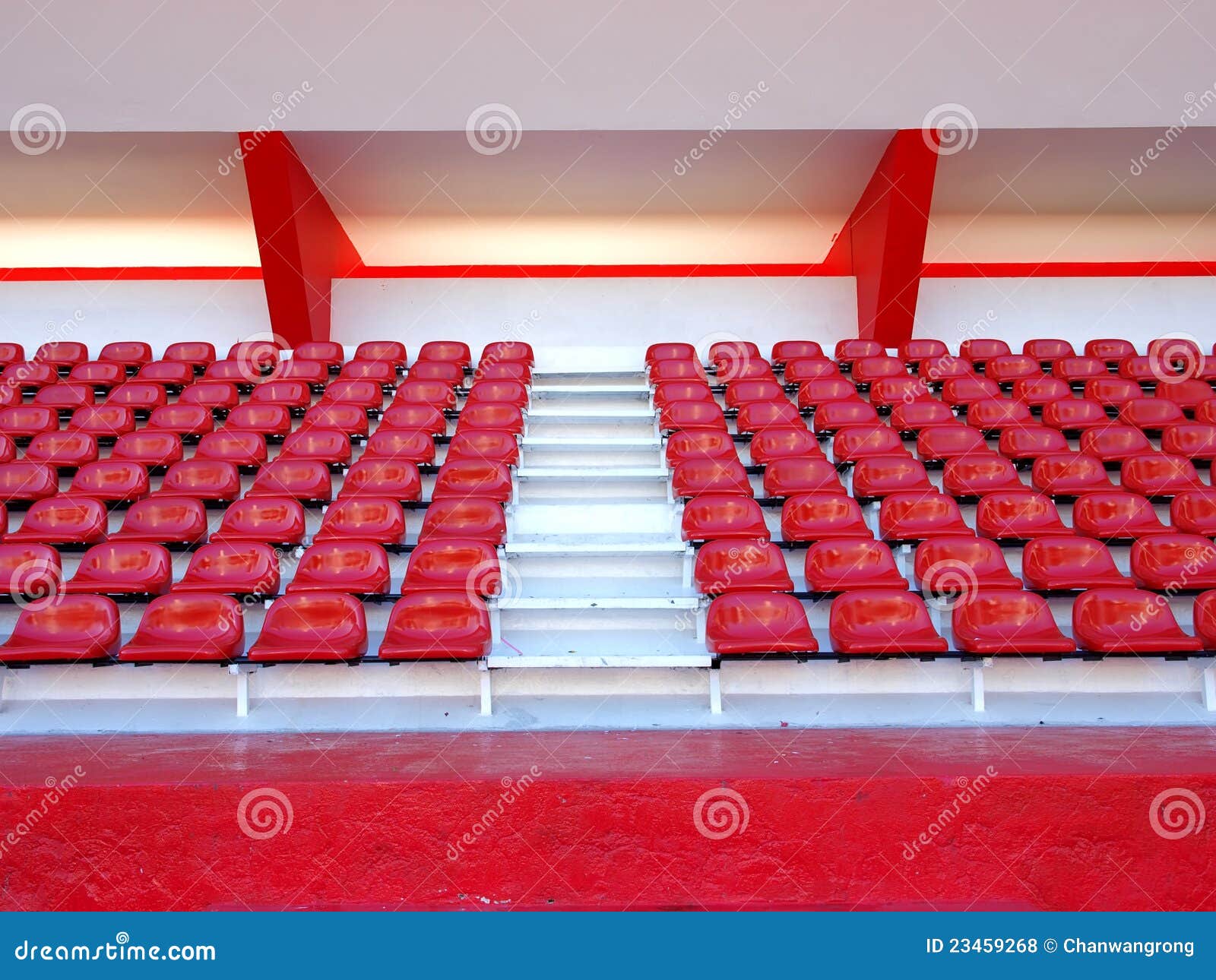 Red seats in stadium stock photo. Image of objects, levels - 23459268