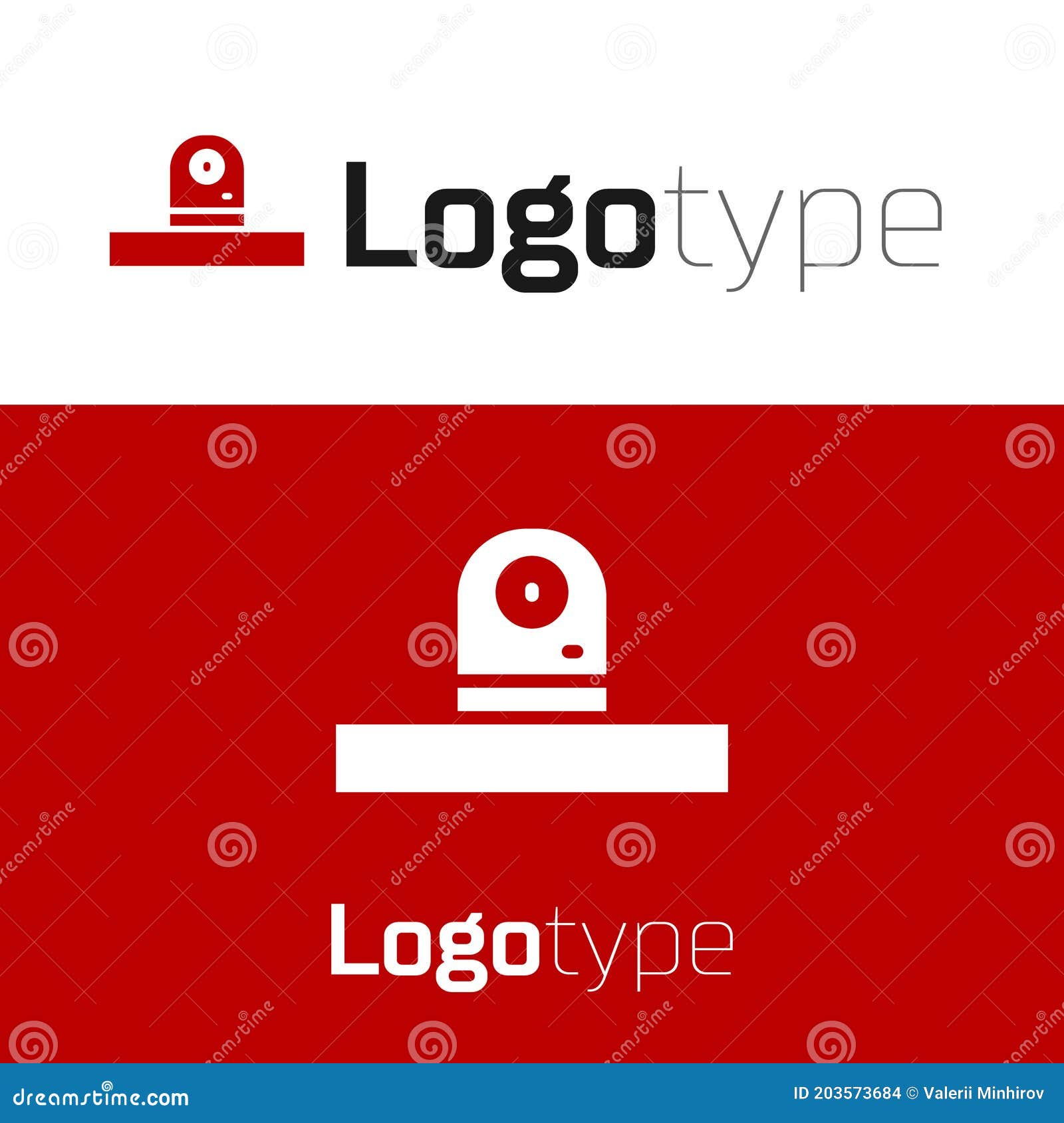 Red Security Camera Icon Isolated on White Background. Logo Design ...