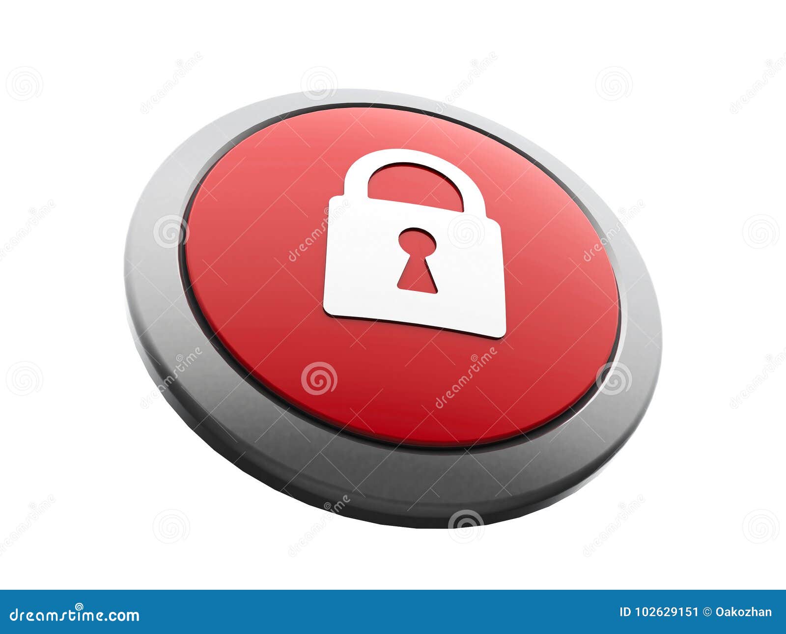 Red security icon isometry stock illustration. Illustration of black ...