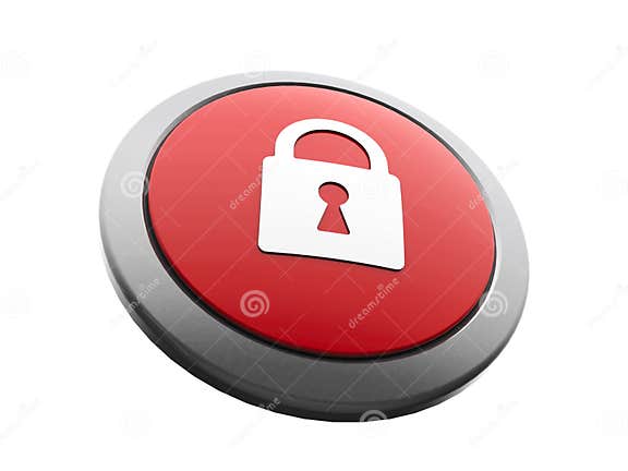 Red security icon isometry stock illustration. Illustration of black ...