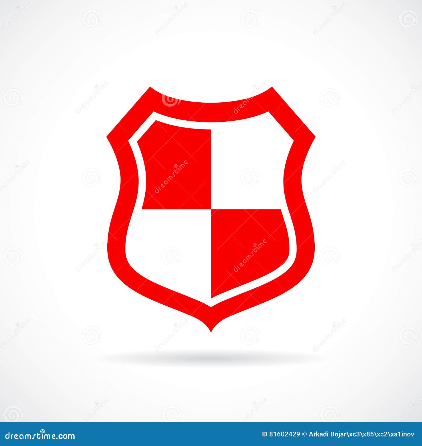 Red Security Shield Vector Icon Stock Vector - Illustration of ...