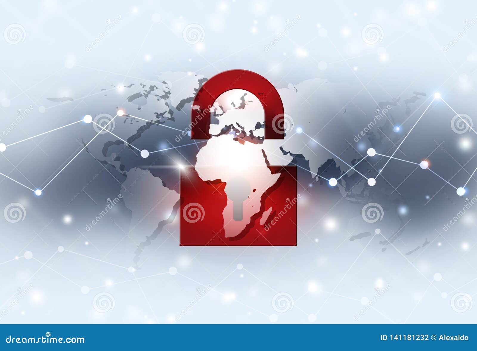 Red Lcok Security Web Background Stock Illustration - Illustration of ...