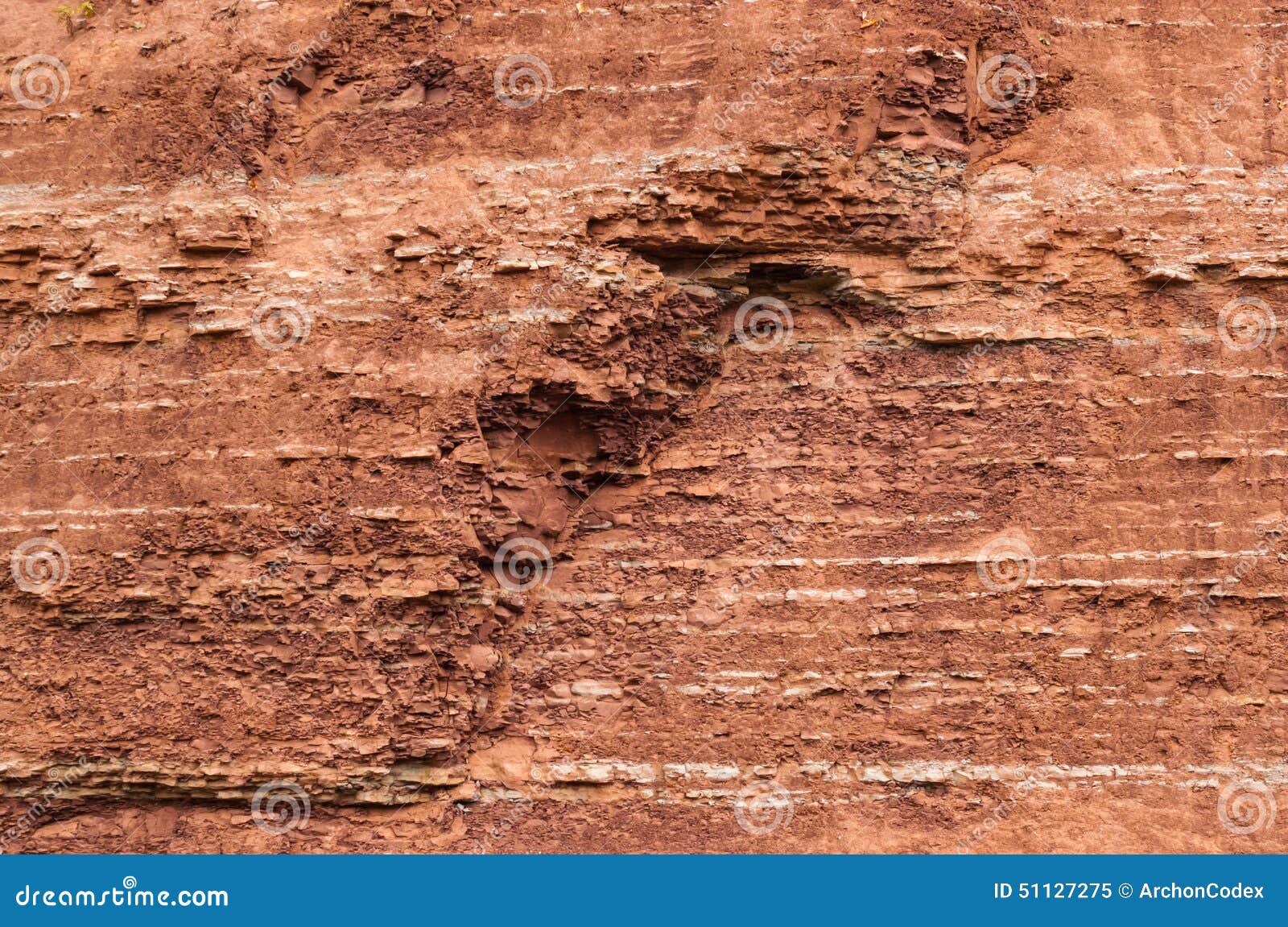 Red Sedimentary Clay Background Eroding Stock Image - Image of mineral ...