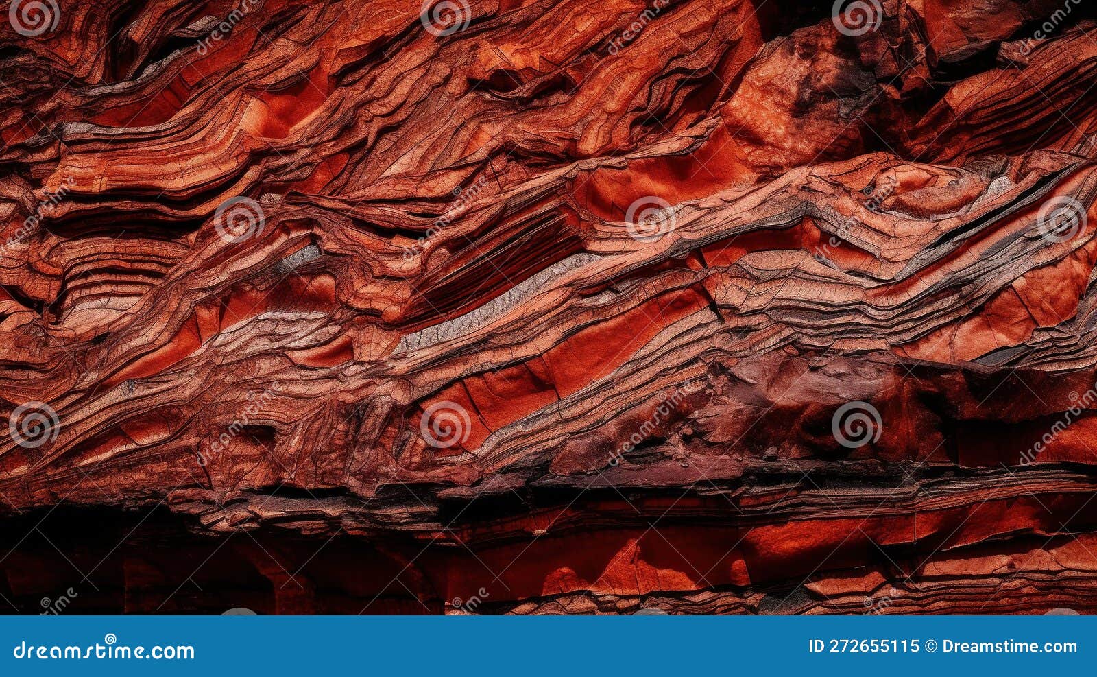Red Sedimentary Mountain Rock Texture. Generative AI Stock Image ...
