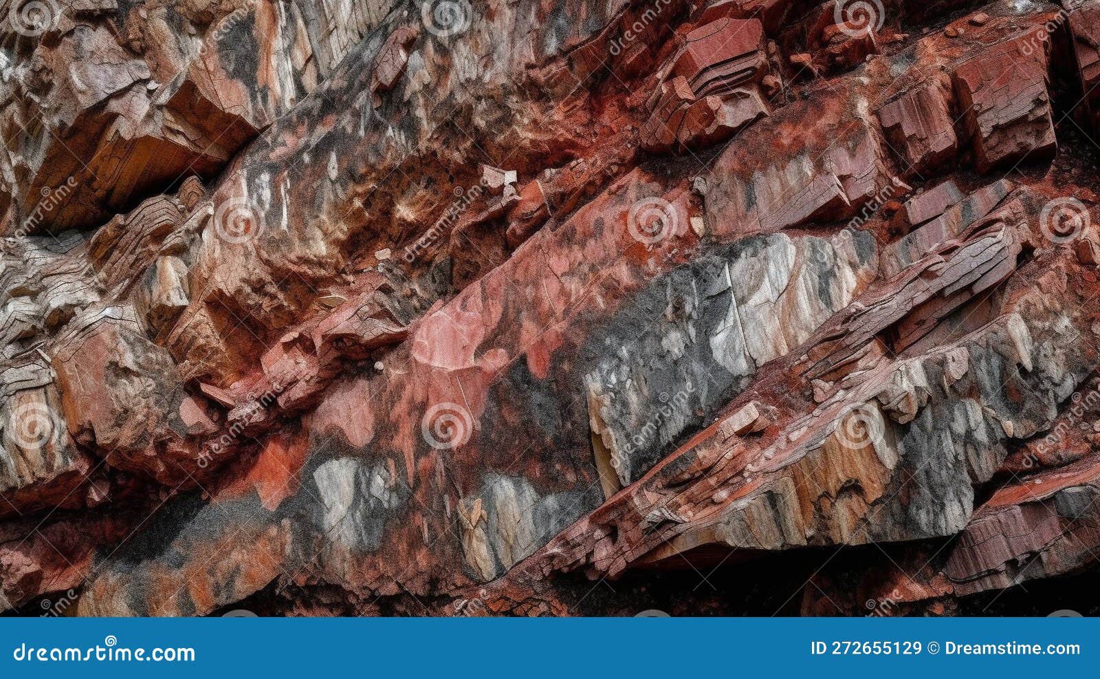 Red Sedimentary Mountain Rock Texture. Generative AI Stock Illustration ...