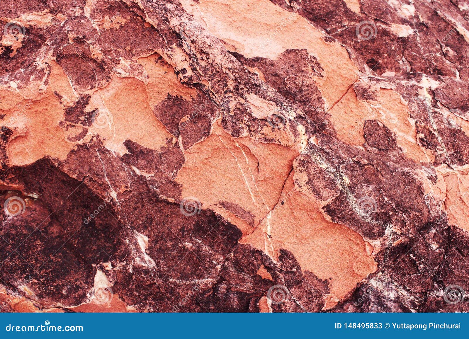 Red Sedimentary Rock Texture. Red Rustic Stone Texture. Background ...