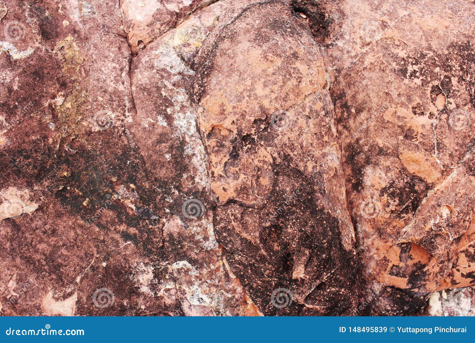 Red Sedimentary Rock Texture. Red Rustic Stone Texture. Background ...