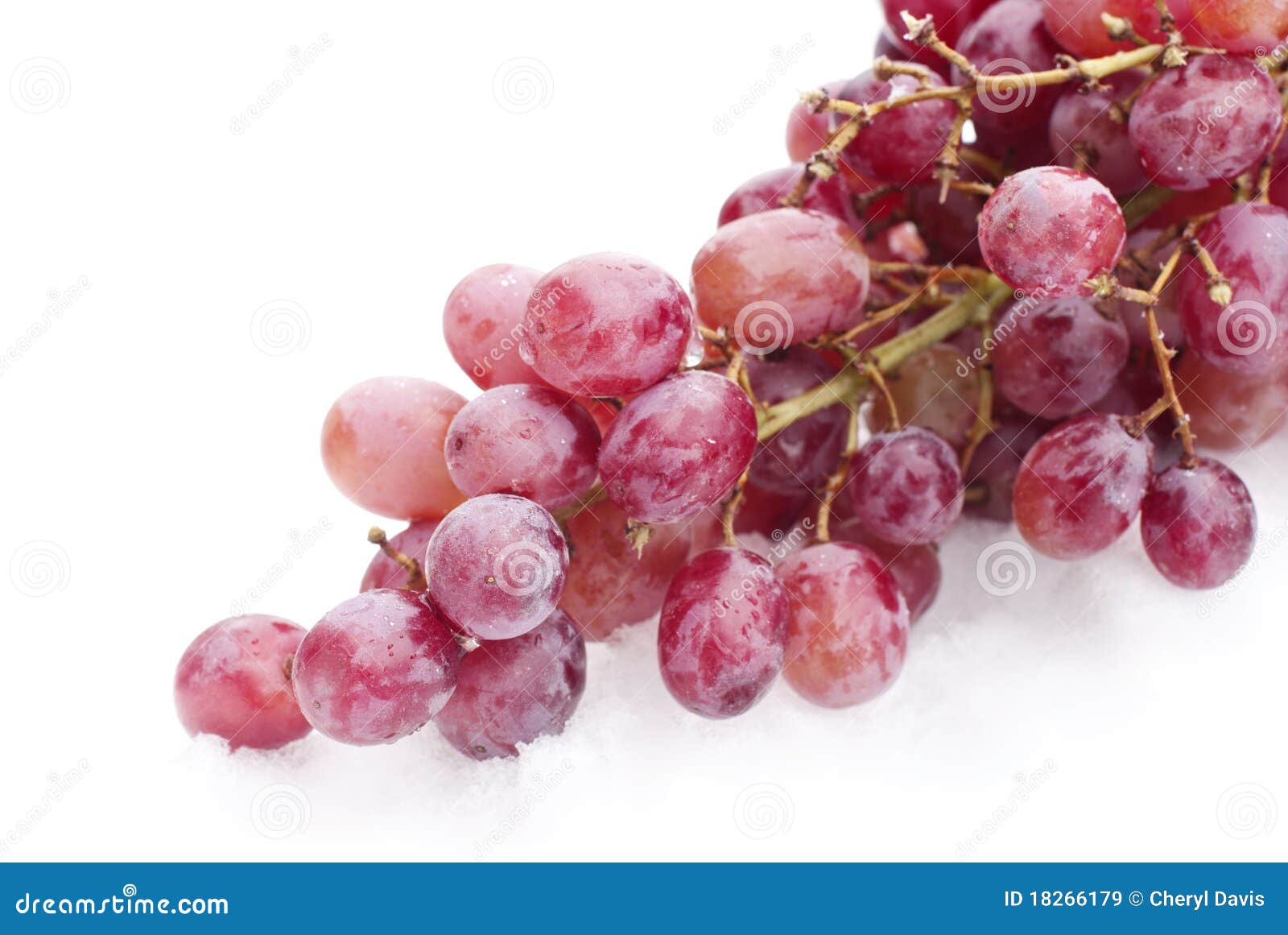 Red Seedless Grapes stock image. Image of freeze, cluster - 18266179