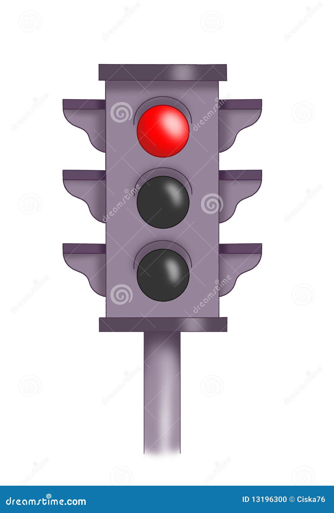 Red semaphore stock illustration. Illustration of drive - 13196300