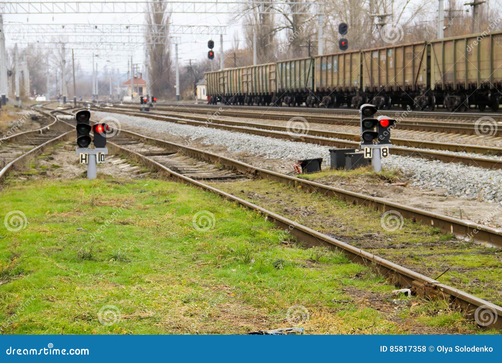 Red Semaphore Signal on a Railway Stock Photo - Image of adjustment ...