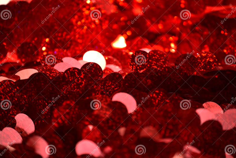 Red Sequins Pattern. Sparkling Sequins Background. Sequins on Fabric ...