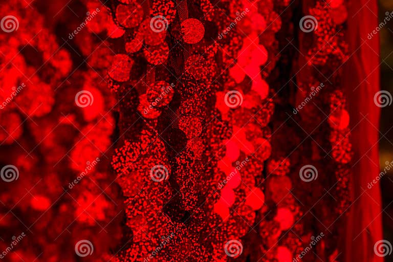 Red Sequins Pattern. Sparkling Sequins Background. Red Sequin Fabric ...