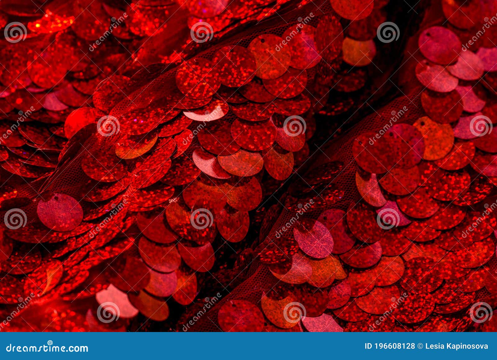 Red Sequins Pattern. Sparkling Sequins Background. Red Sequin Fabric ...