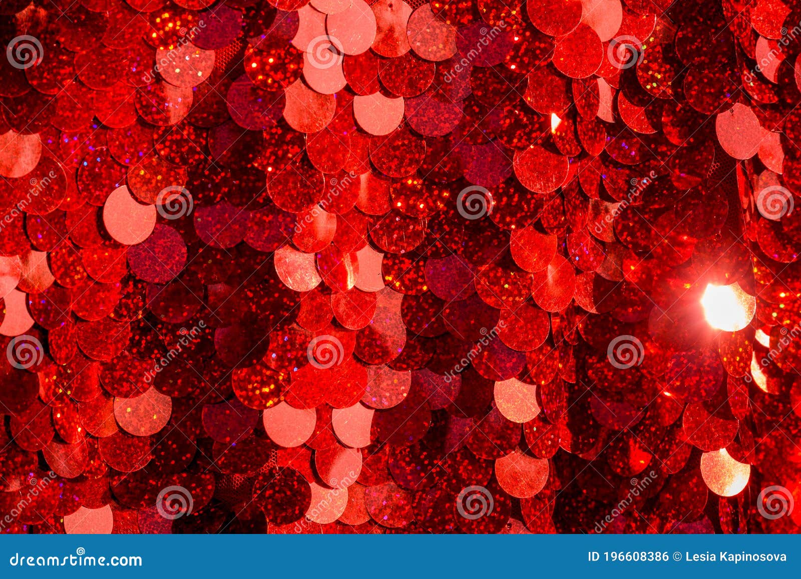 Red Sequins Pattern. Sparkling Sequins Background. Red Sequin Fabric ...