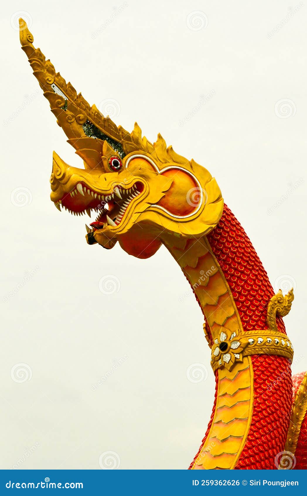 Red serpent statue stock photo. Image of animal, figurine - 259362626