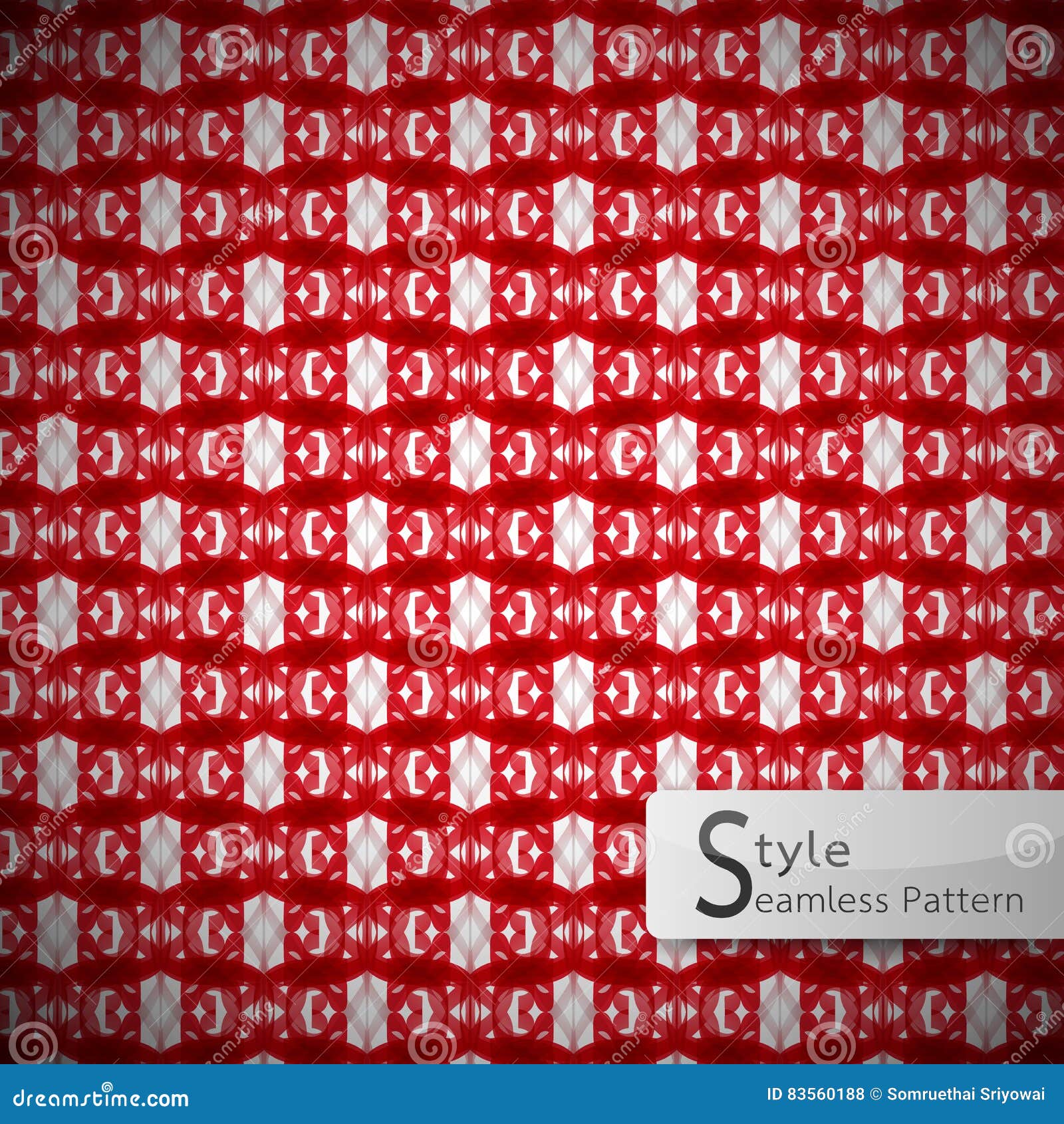 Red Serrated Mesh Geometric Seamless Pattern Vector Illustration Stock ...