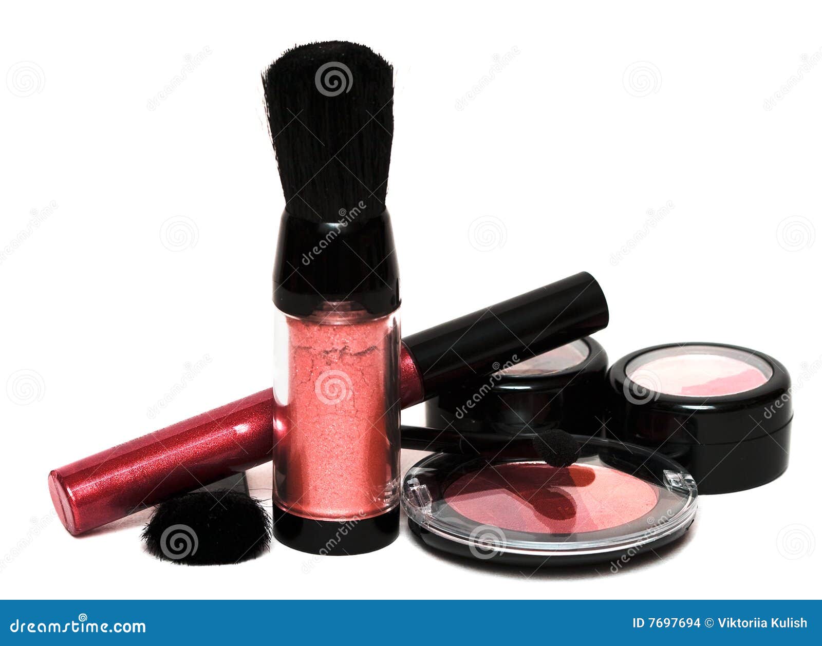 Red set for make-up stock photo. Image of isolated, accessories - 7697694