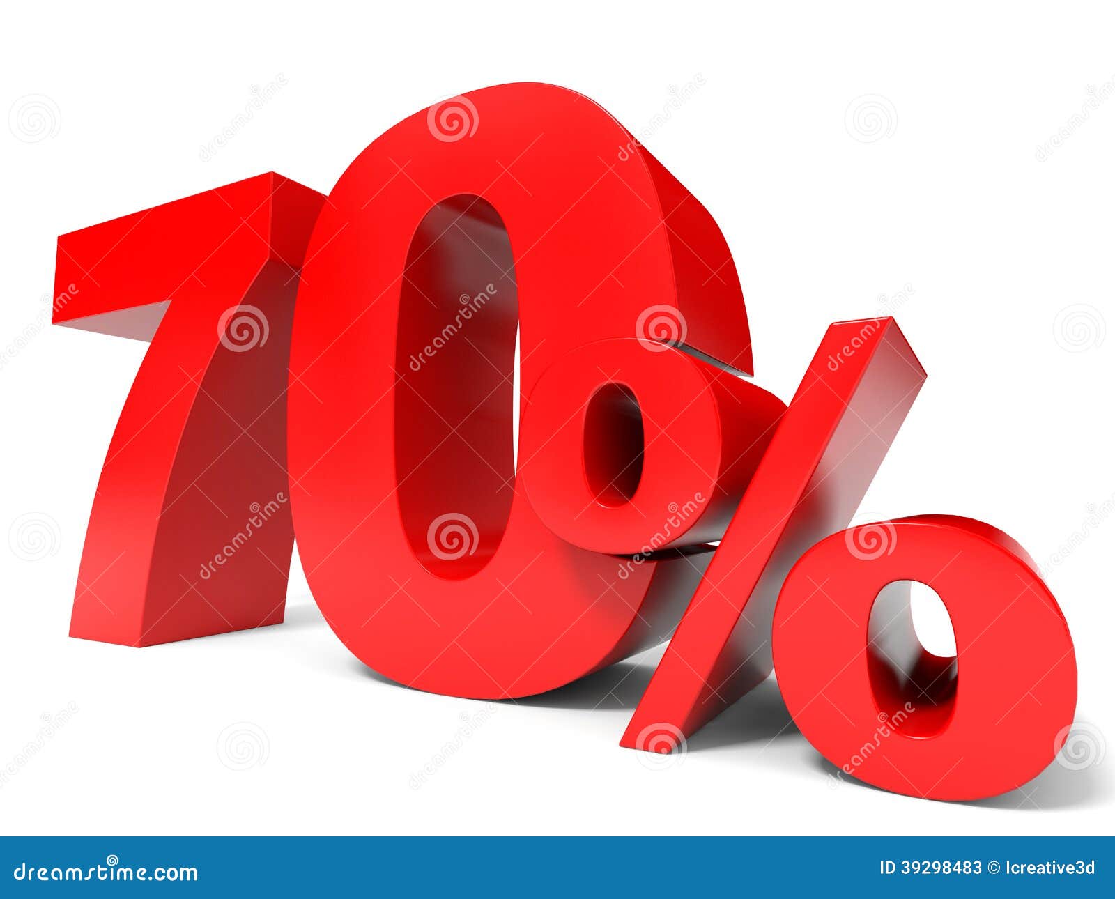 Red Seventy Percent Off. Discount 70 Stock Illustration - Illustration ...