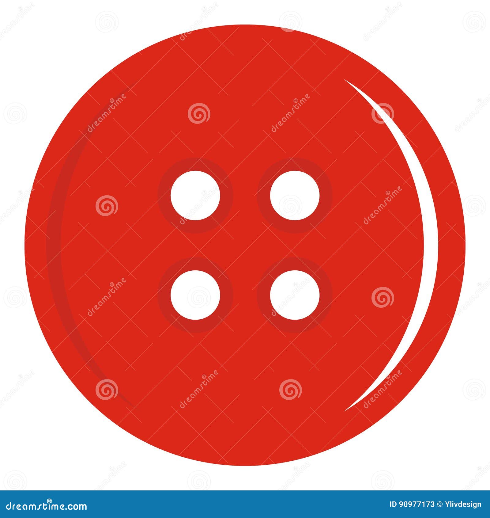 Red Sewing Button Icon Isolated Stock Vector - Illustration of circular ...