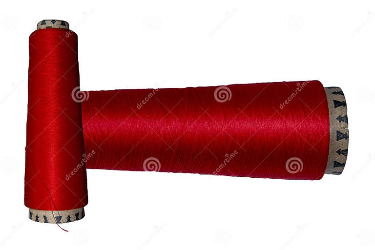 Red sewing thread stock photo. Image of isolated, green - 232523544