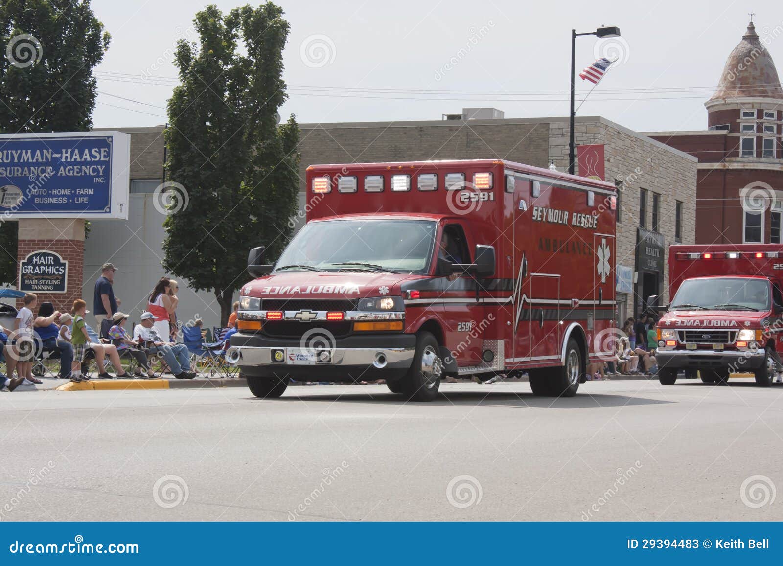 Red Seymour Rescue Ambulance Front View Editorial Stock Photo - Image ...