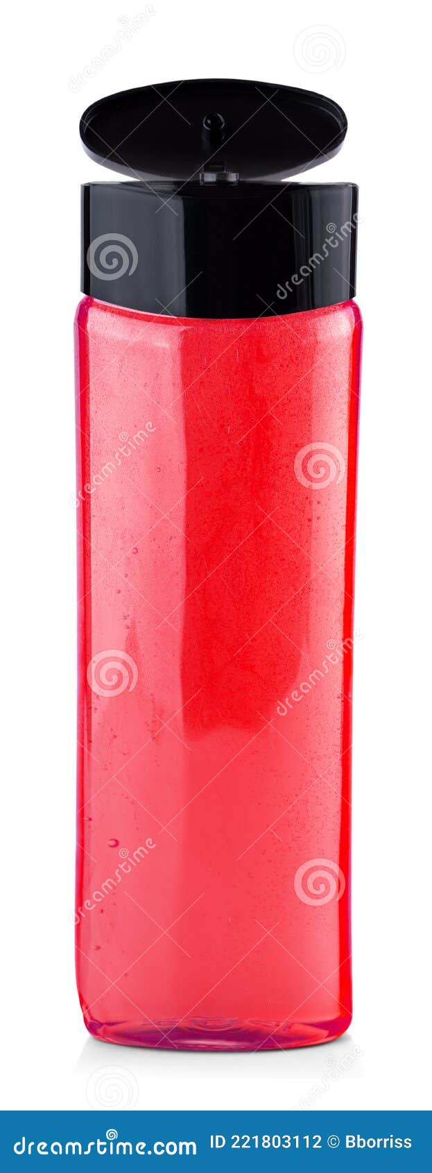 Red Shampoo Bottle on a White Background Stock Photo - Image of beauty ...