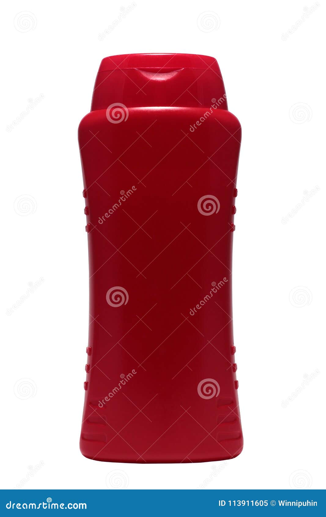 Red Shampoo or Shower Gel Bottle Isolated Stock Image - Image of beauty ...