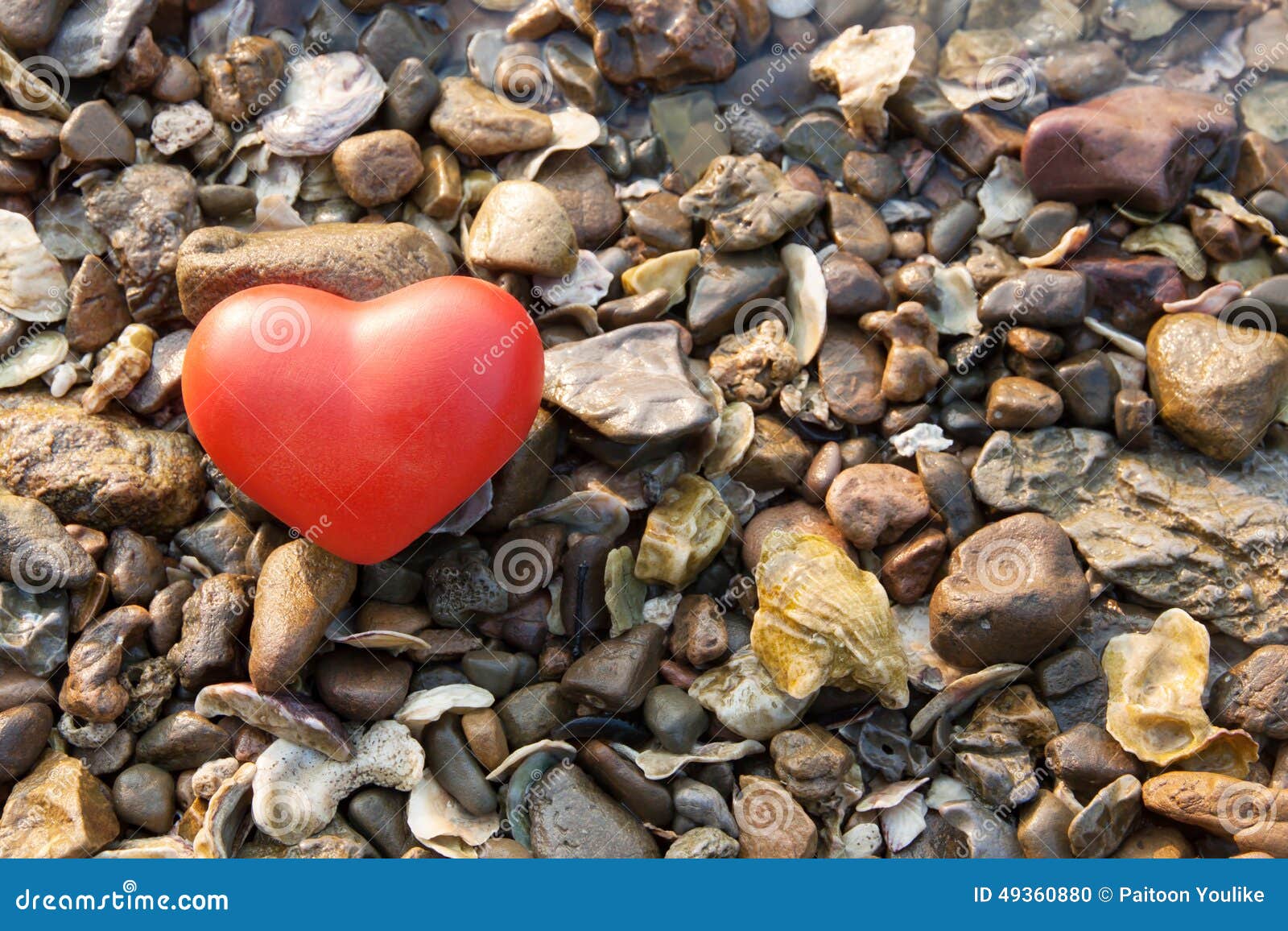 Red Shape Heart on Rock Background Stock Photo - Image of valentine ...