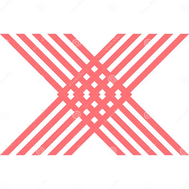 Red X Shape Logo Design Background Stock Vector - Illustration of ...