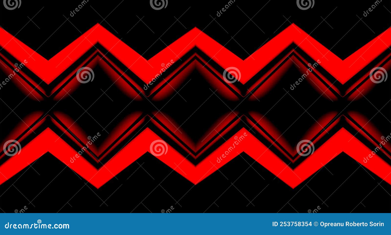 Red Shaped LED Light in the Dark Stock Illustration - Illustration of ...